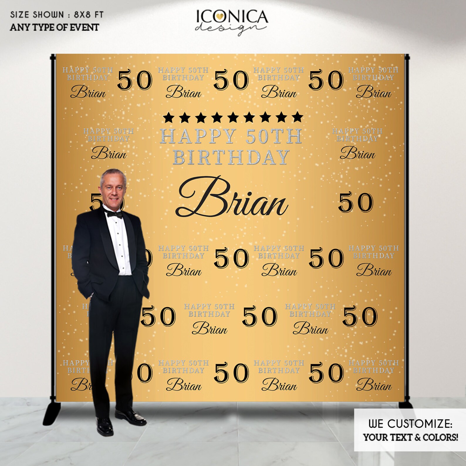 Custom Birthday Step and Repeat Backdrop, Photo Booth Prop (digital or ...