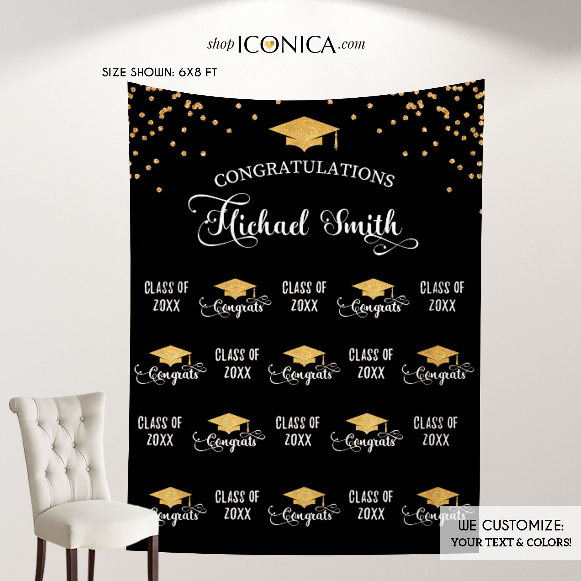 Graduation Party Photo Booth Backdrop Virtual Graduation Step | Etsy