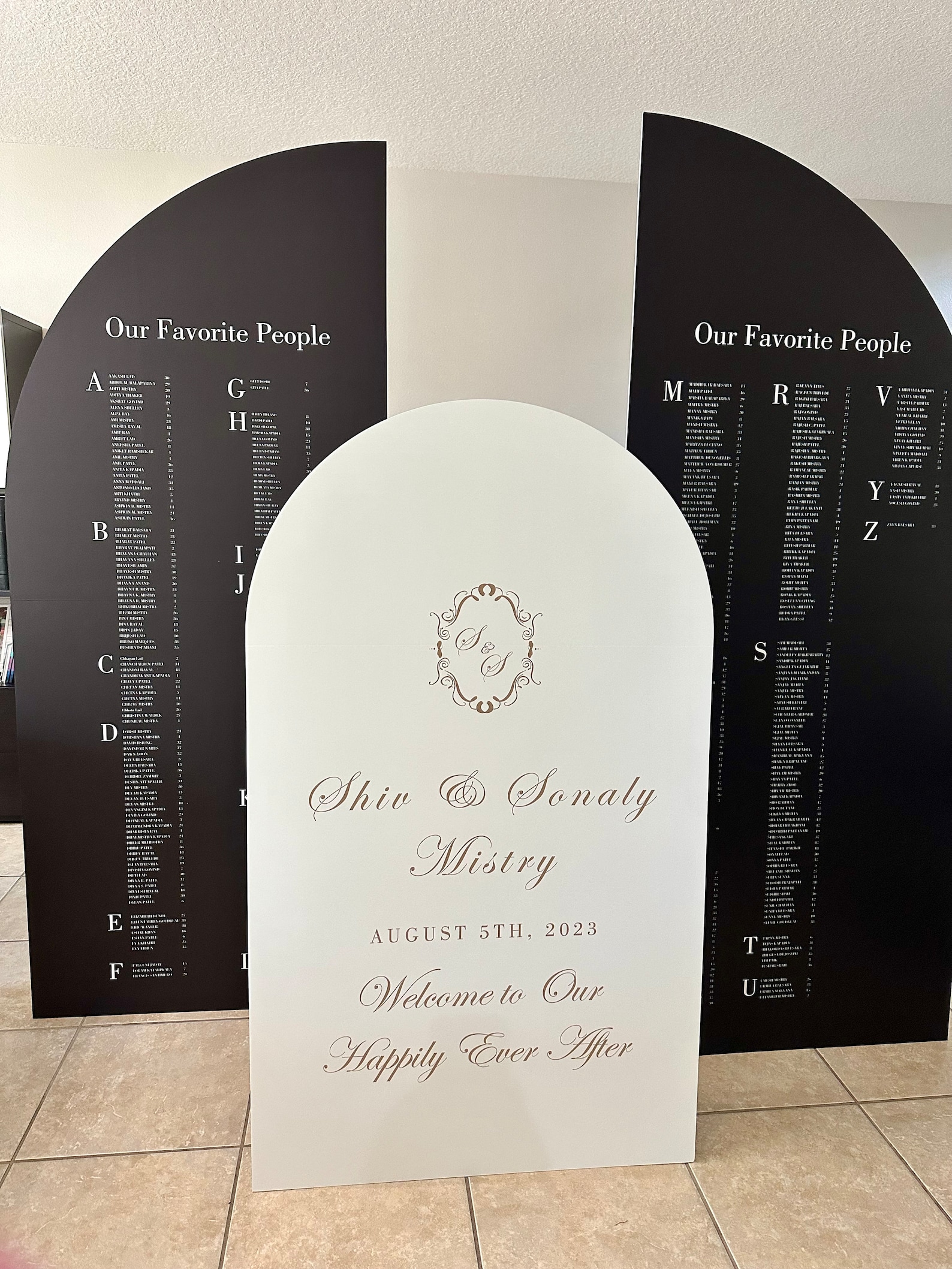 Arch Seating Chart Large Wedding Seating Chart Arched Panel With Easel ...