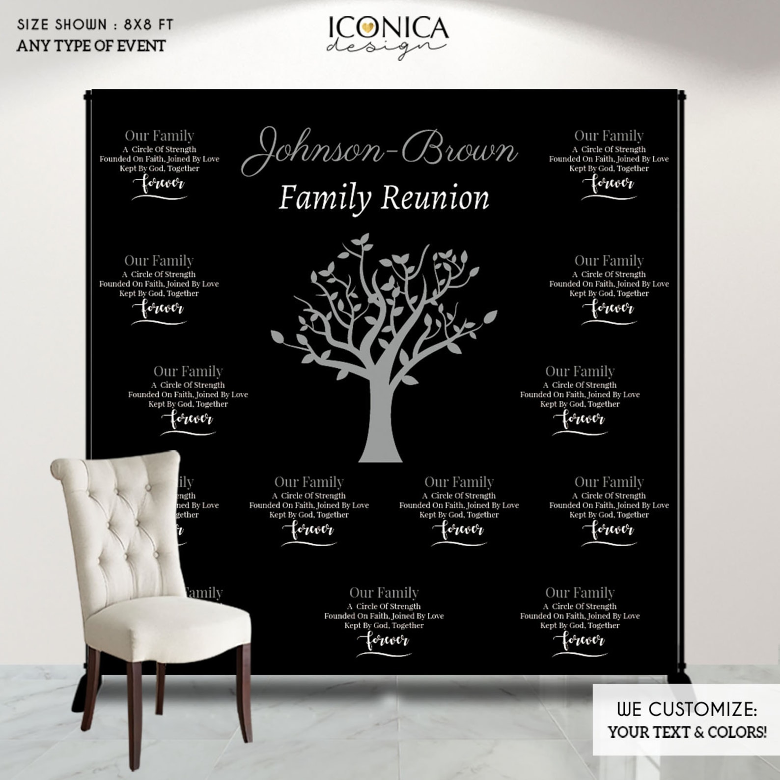 Family Reunion Photo Backdrop Family Gathering Step and | Etsy