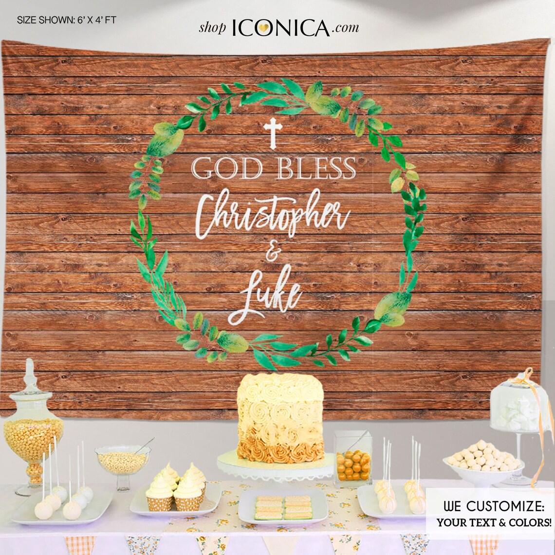 Rustic Religious Backdrop Rustic Wood Woodland Communion | Etsy