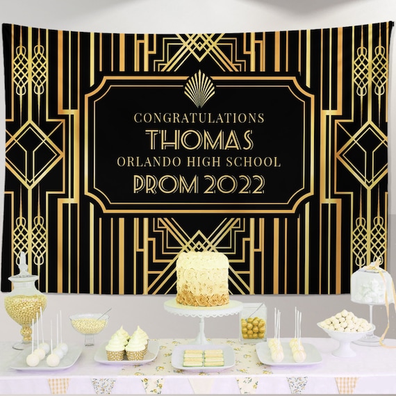 Graduation 2022 Backdrop personalized, Roaring 20's Party Decor,Party ...