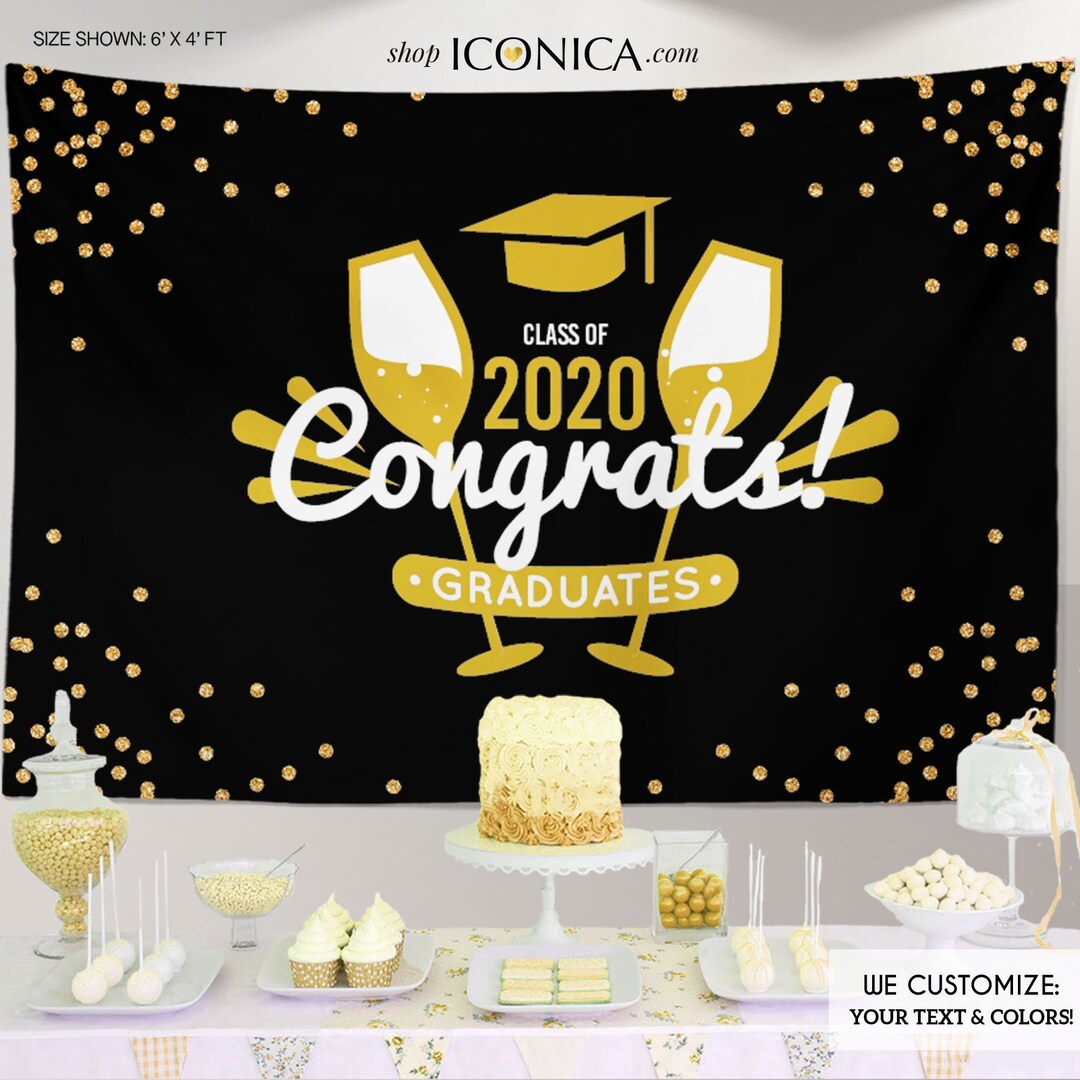 Graduation Party Photo Booth Backdrop,blue Graduation Decor Step and ...