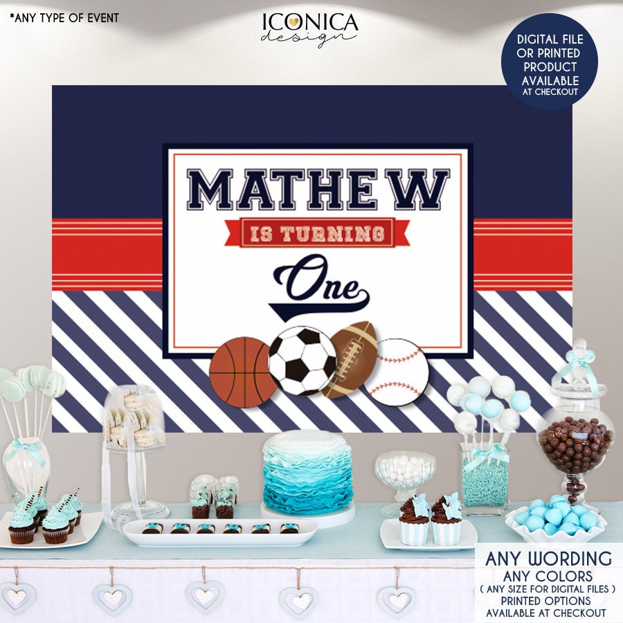 All Sports Photo Booth Backdrop Sport First Birthday Photo | Etsy