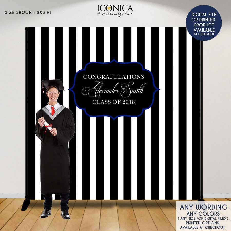 Graduation Party Photo Booth Backdrop Virtual Graduation Step | Etsy