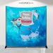 Shark Party Welcome Sign Watercolor, Shark Birthday Welcome Sign, Under ...