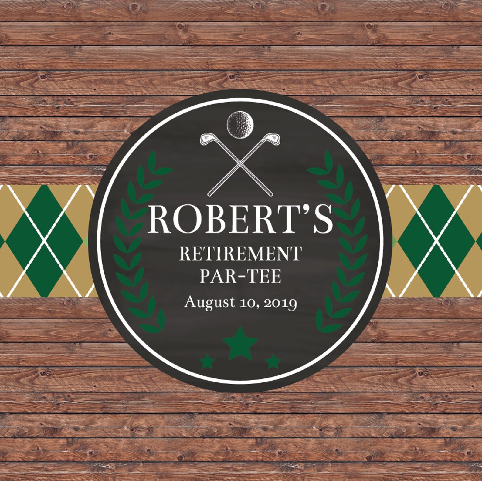Retirement Party Backdrop Golf Partee Virtual Retirement | Etsy
