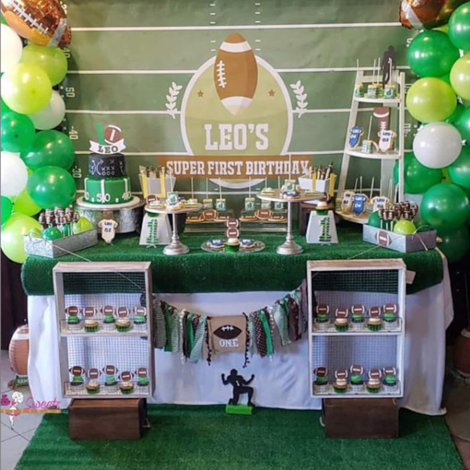 Football Party Photo Booth Backdrop, Sports Backdrop, Super Bowl Party ...