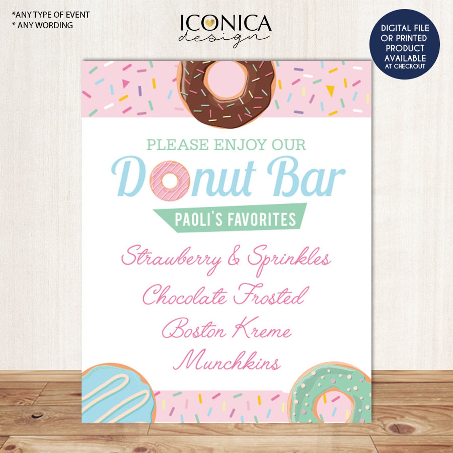 Donut Birthday Party Backdrop Donut Party Banner Baby - Etsy