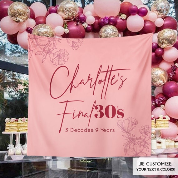 30th Birthday Decoration Photo Backdrop 39th Birthday | Etsy