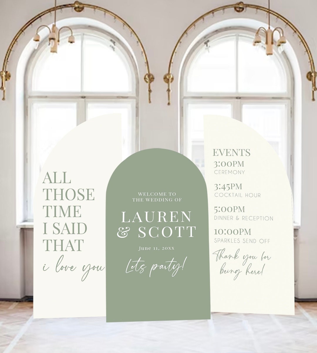 Arch Wedding Sign Decor Custom Large Wedding Signs Arched Panel With ...
