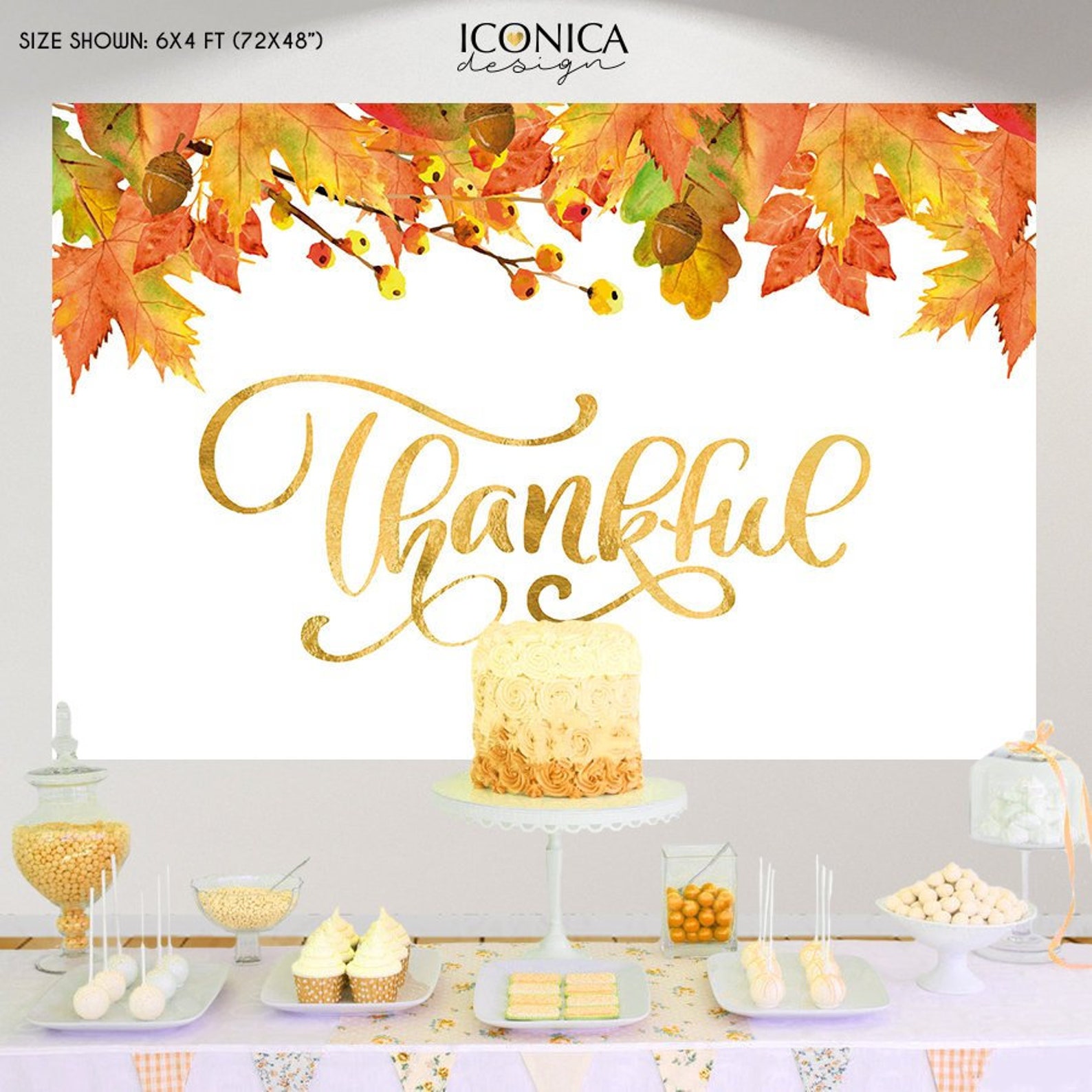 Thanksgiving Backdrop Thanksgiving Decor Thankful Banner Fall - Etsy