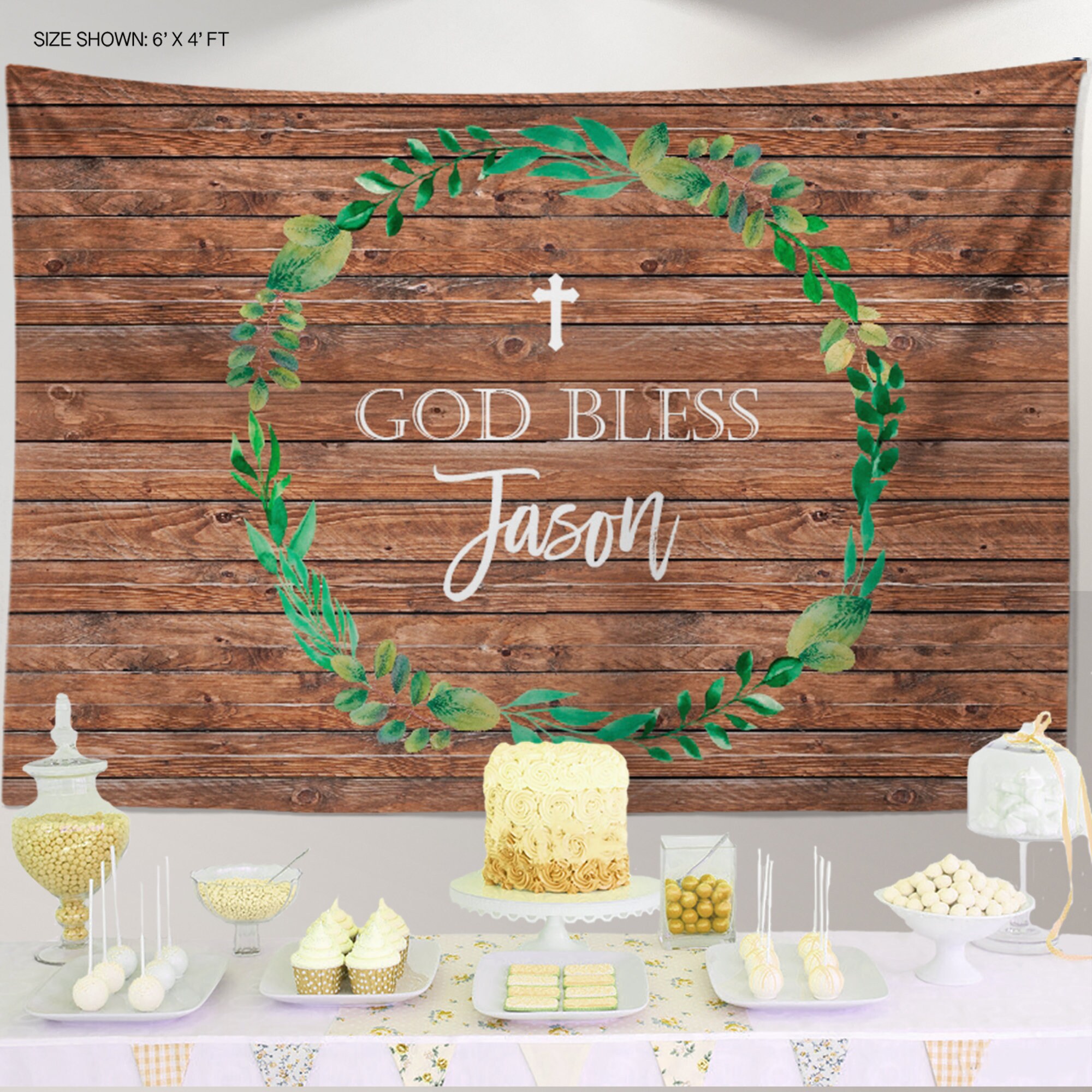 Rustic Religious BackdropWoodland Communion Banner Rustic | Etsy