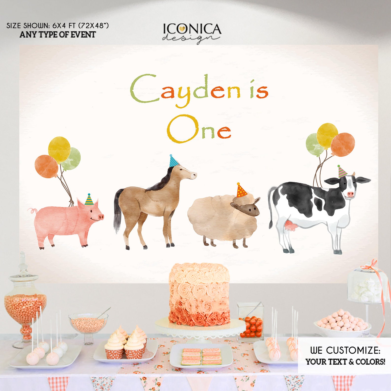 Farm First Birthday Party Decor Farm Party Animals | Etsy