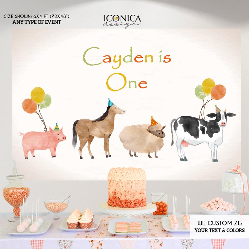 Farm First Birthday Party Decor Farm Party Animals | Etsy