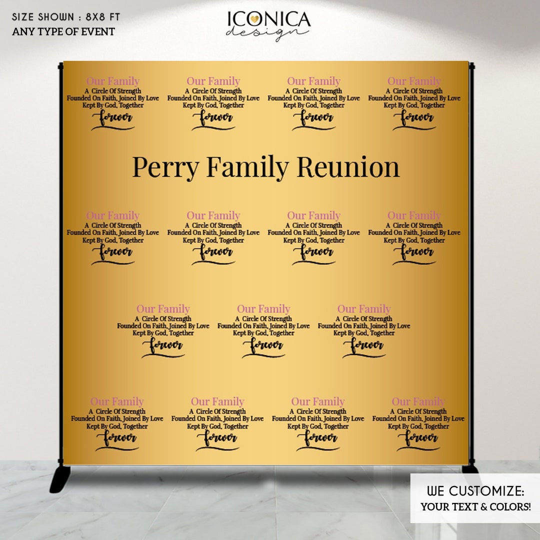 Family Reunion Photo Backdrop,family Reunion Decorations,personalized ...