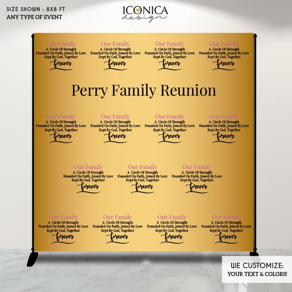 Family Reunion Photo Backdrop,Family Reunion Decorations,Personalized ...