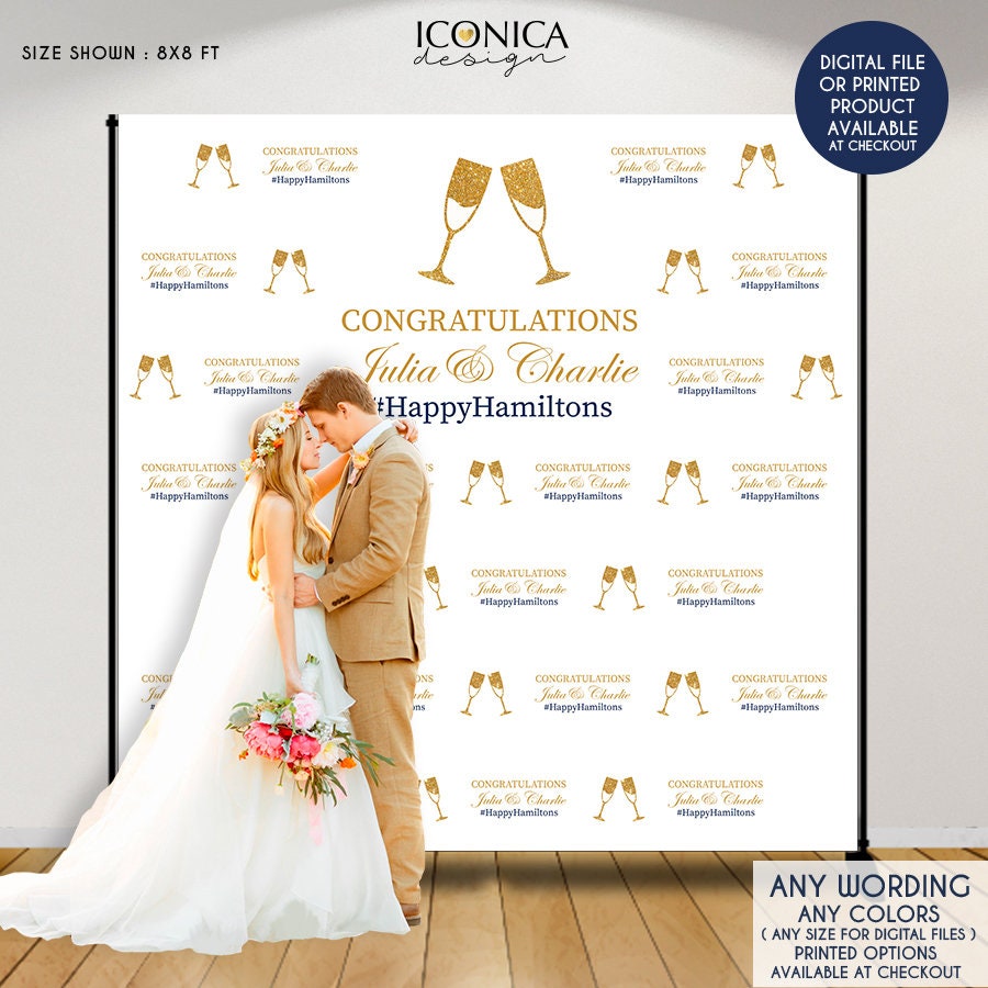Wedding Backdrop Custom Step And Repeat BackdropEngagement | Etsy
