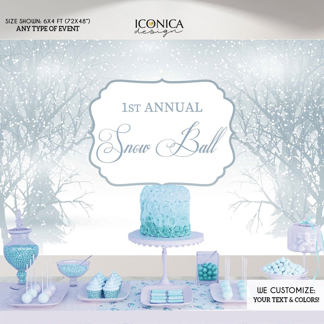 Winter Wonderland Backdrop , Any Wording,winter Photo Booth Backdrop ...