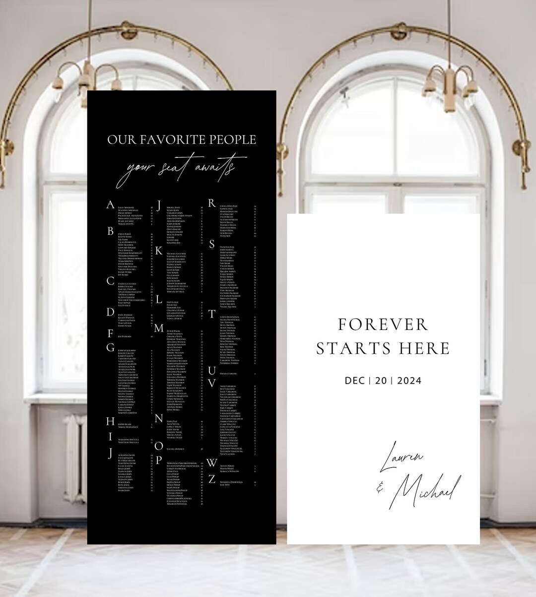 Wedding Seating Chart Decor Arched Panel With Easel Entrance Sign Foam ...