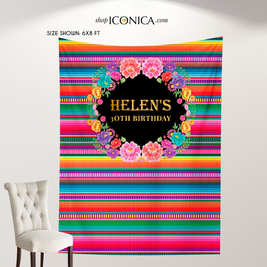 Fiesta Themed Backdrop,mexican Backdrop,cinco De Mayo Decorations, Baby ...
