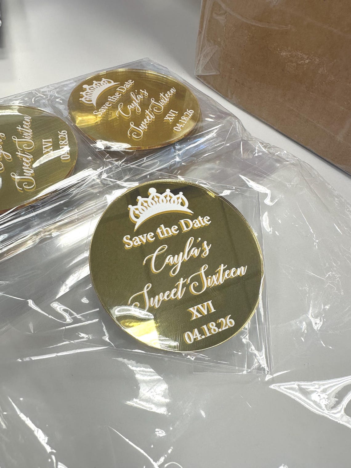 Custom Acrylic Save the Date Ornament, Wedding Keepsake - Etsy