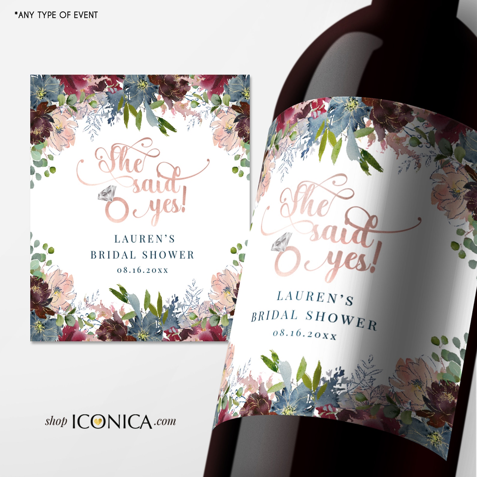 Engagement Proposal Label She Said Yes Label Personalized | Etsy