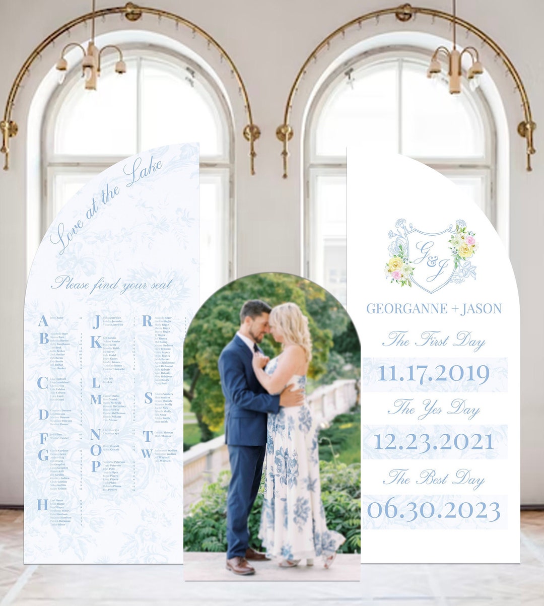 Arch Seating Chart Large Wedding Seating Chart Arched Panel With Easel ...