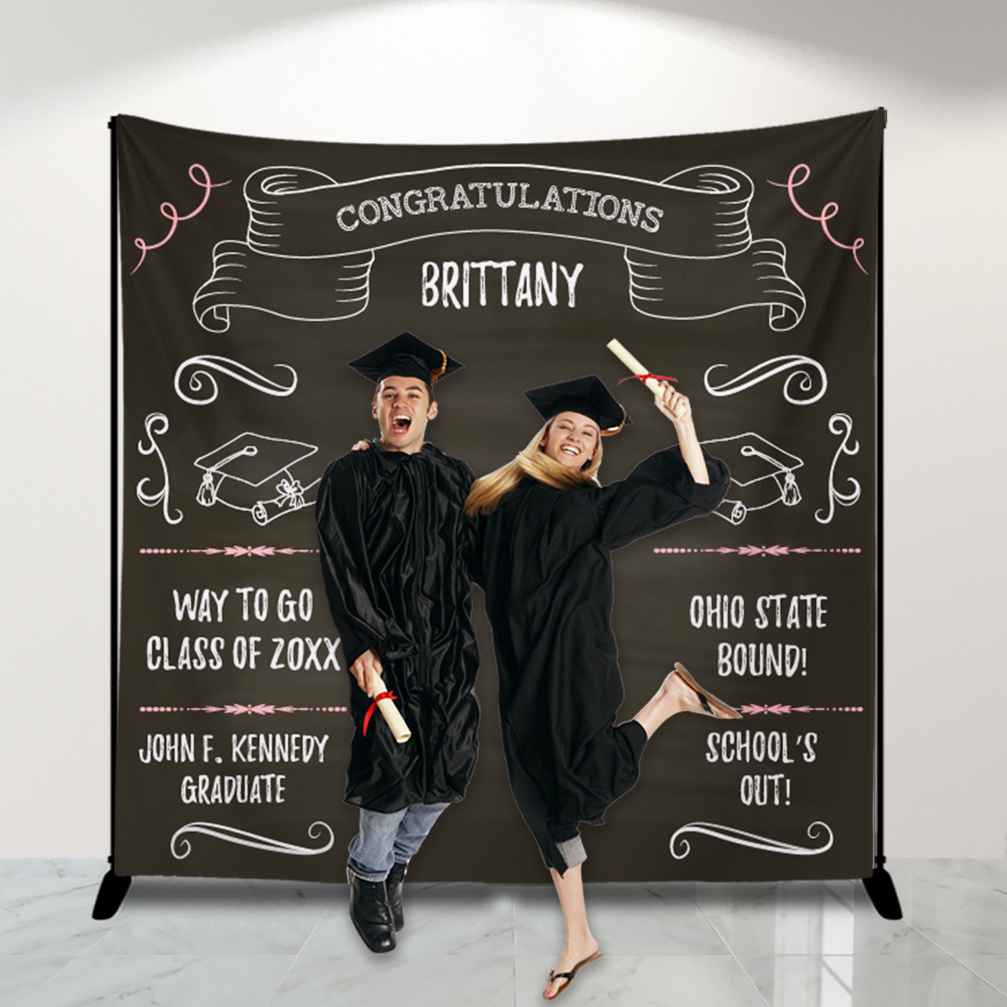 Personalized Graduation Photo Backdrop, Class of 2023, Party Decor - Etsy