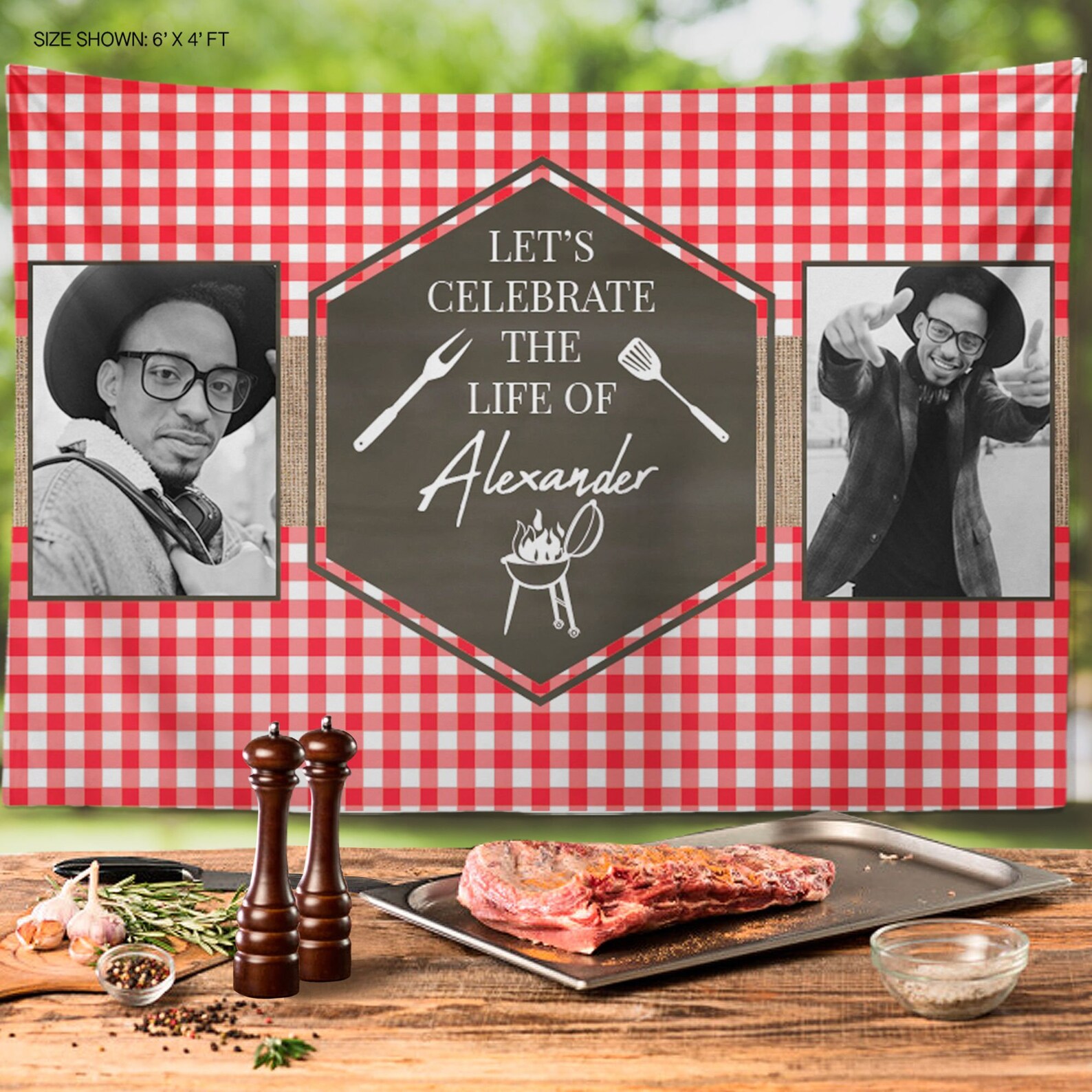 BBQ Photo Backdrop Celebration of Life Themed Backdrop BBQ - Etsy