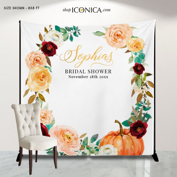 Fall in Love Backdrop,Fall in Love Bridal Shower backdrop personalized ...