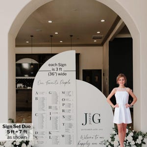 Arch Seating Chart Large Wedding Seating Chart Arched Panel With Easel ...
