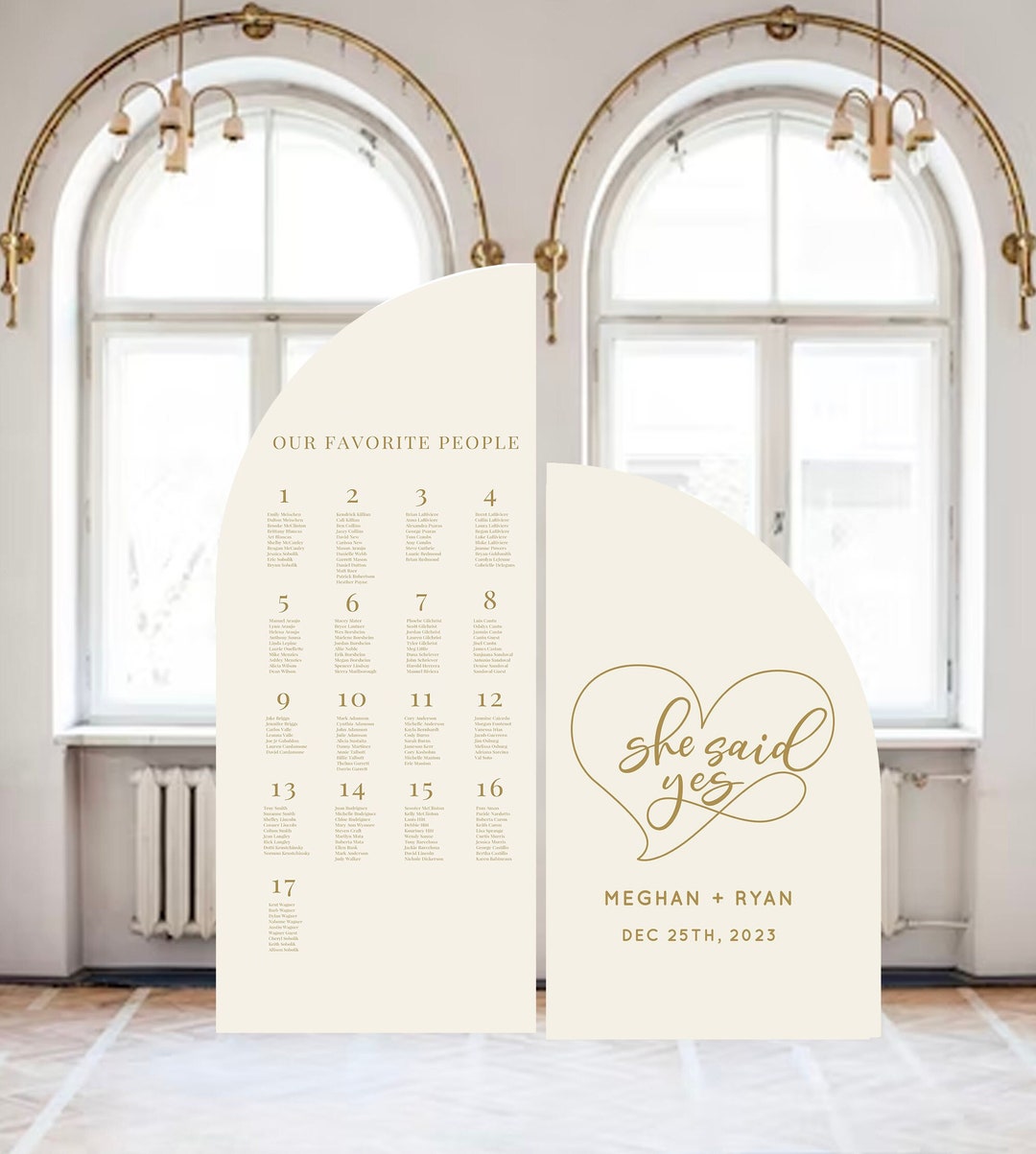 Engagement Party Large Arch Signs Wedding Announcements Arched Panel ...