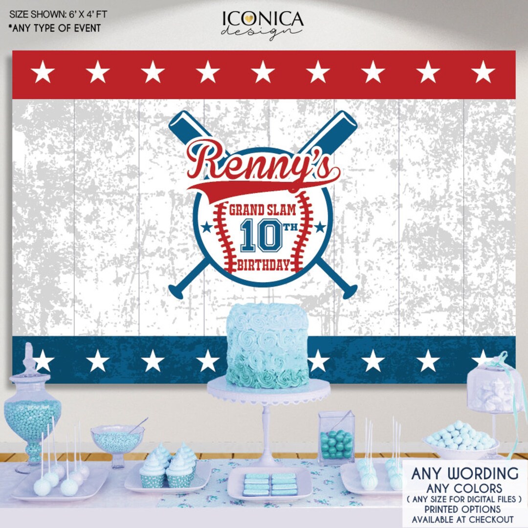 Baseball Party Backdrop,sports Party Backdrop,sports Party Decor ...