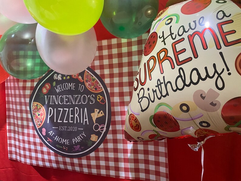 Pizza Party Photo Backdrop Pizzeria Backdrop Pizza Theme | Etsy