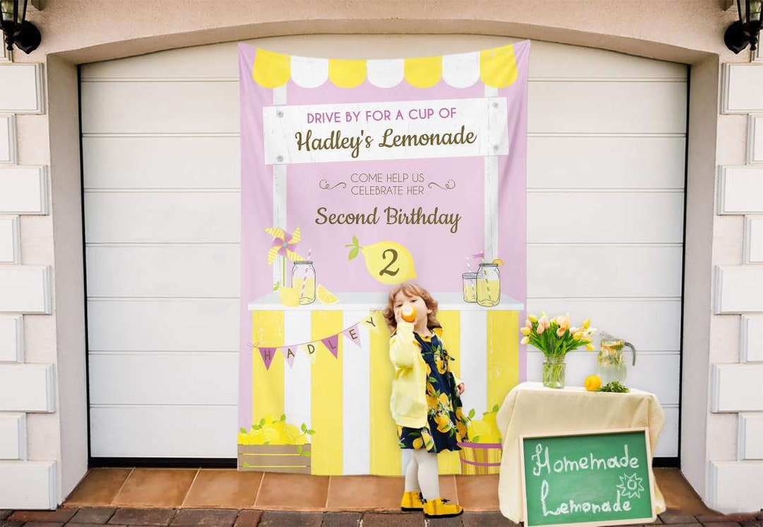 Lemonade Backdrop Lemons Backdrop for Girls Pink Lemonade Backdrop ...