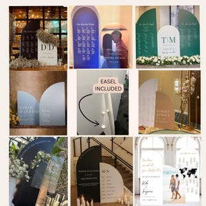 Arch Seating Chart Large Wedding Seating Chart Arched Panel With Easel ...