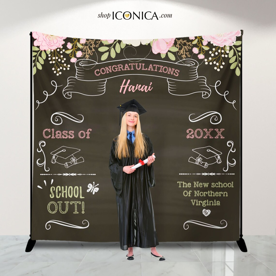 Graduation Party Photo Booth Backdrop Virtual Graduation - Etsy