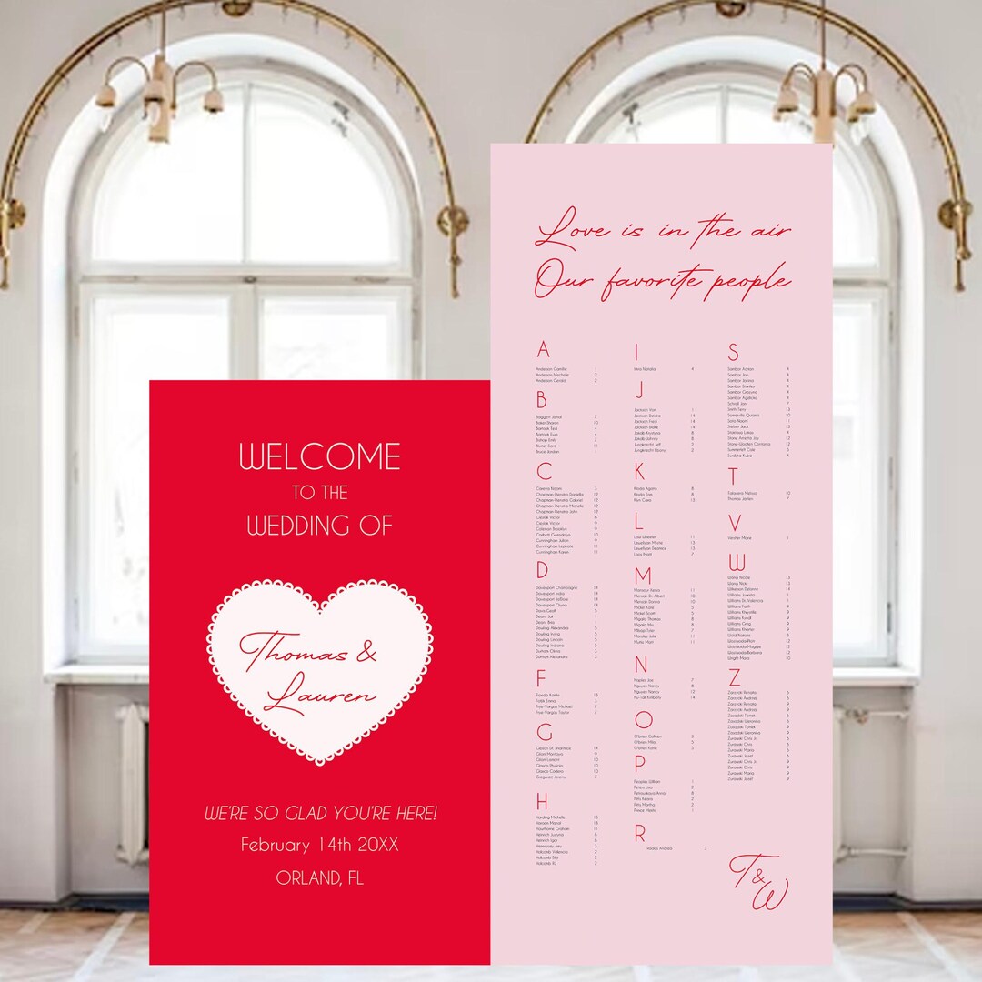 Custom Valentine's Day Foam Board Sign, Wedding & Event Decor - Etsy