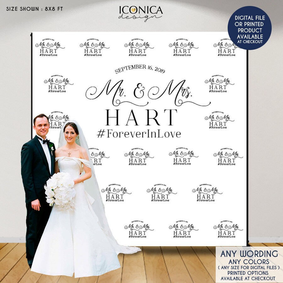 Wedding Photo Booth Backdrop Custom Step And Repeat Backdrop - Etsy España