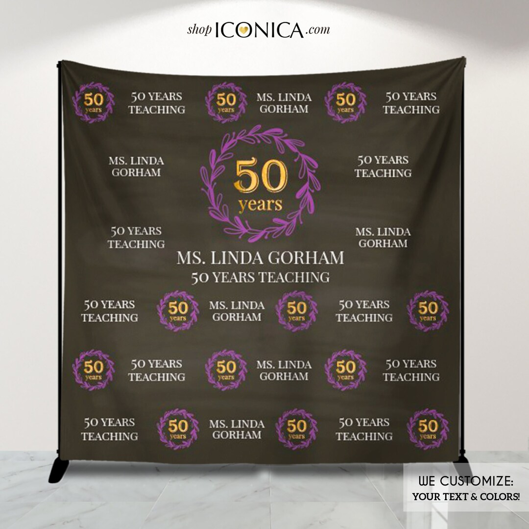 Retirement Party Photo Backdrop Personalized, Happy Retirement ...