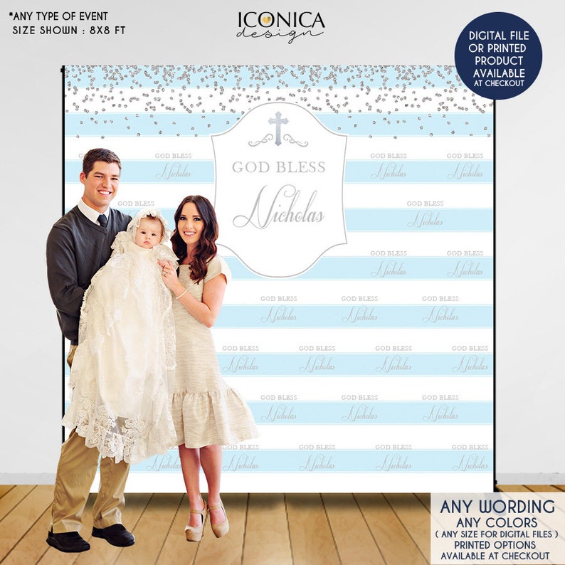 First Communion Photo Booth Backdrop Custom Step and Repeat - Etsy