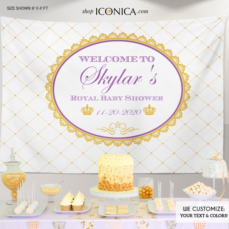 Princess Baby Shower Backdrop Royal Party Backdrop Any Type | Etsy