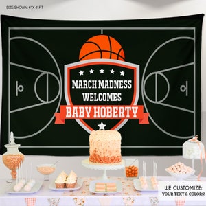Custom Basketball Birthday Backdrop, March Madness Theme - Etsy