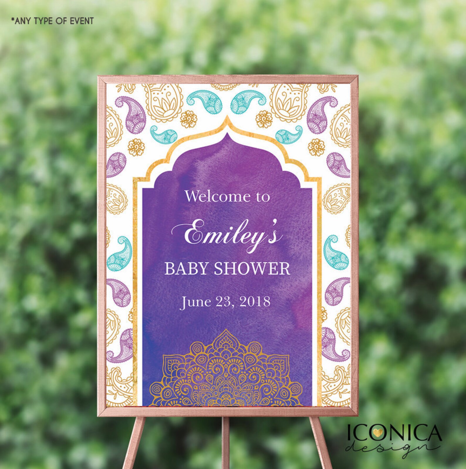 Moroccan Welcome Sign Any Type of Eventpersonalized | Etsy