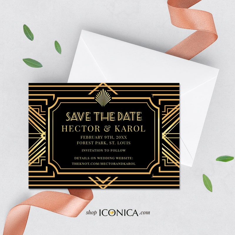 Save the Date Gatsby - Etsy