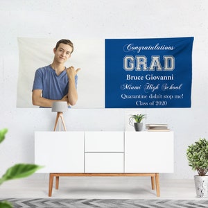 Graduation Party Backdrop Personalized Vinyl Banner,virtual Graduation ...