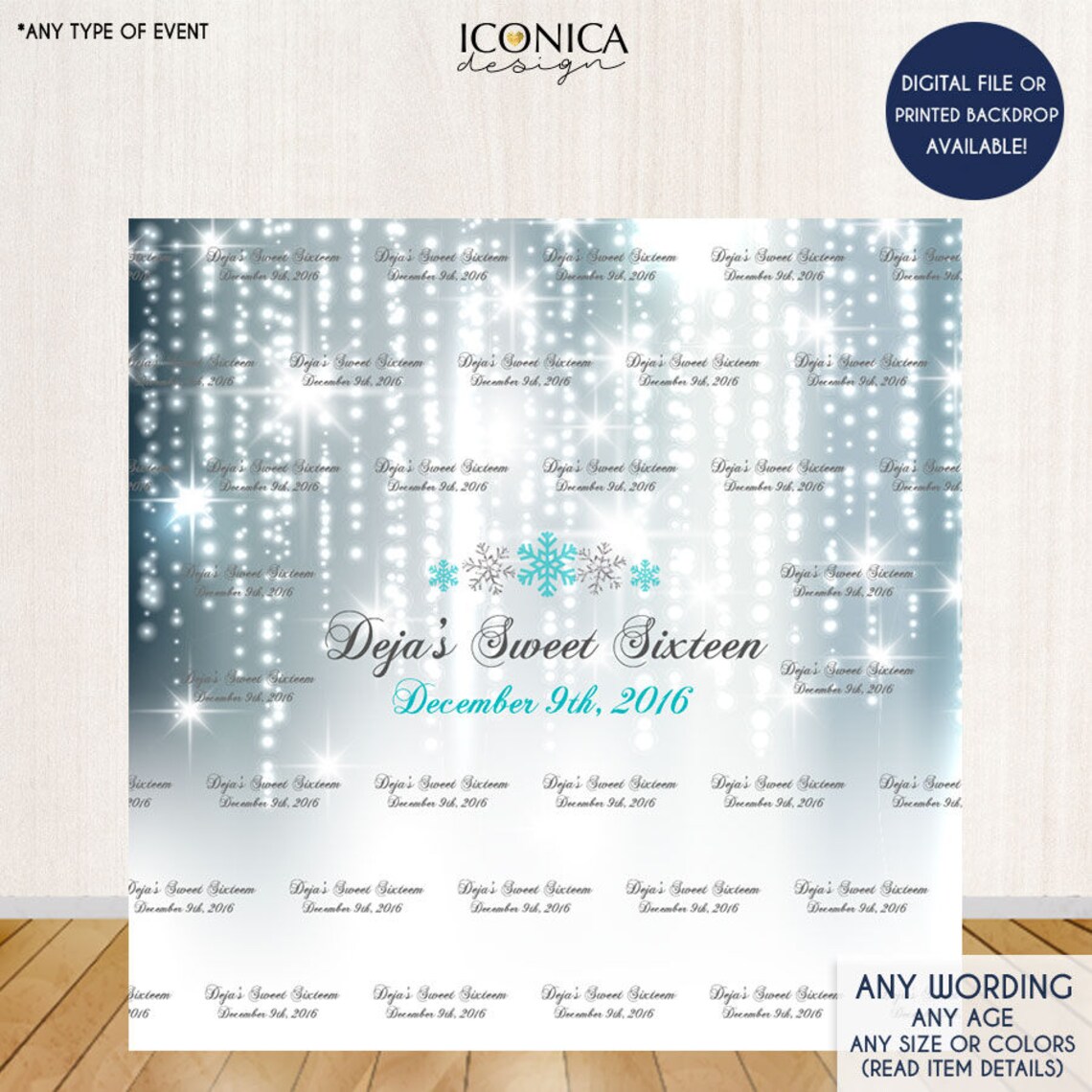 Silver Party Backdrop Photo Booth Backdrop Holiday Party Step - Etsy