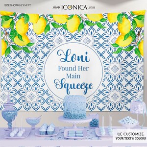 Lemon Wedding Backdrop for Reception Lemon Backdrop Personalized Lemon ...