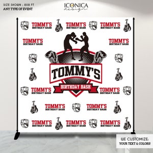 Boxing Photo Booth Backdrop, Custom Step and Repeat Backdrop, Boxing ...